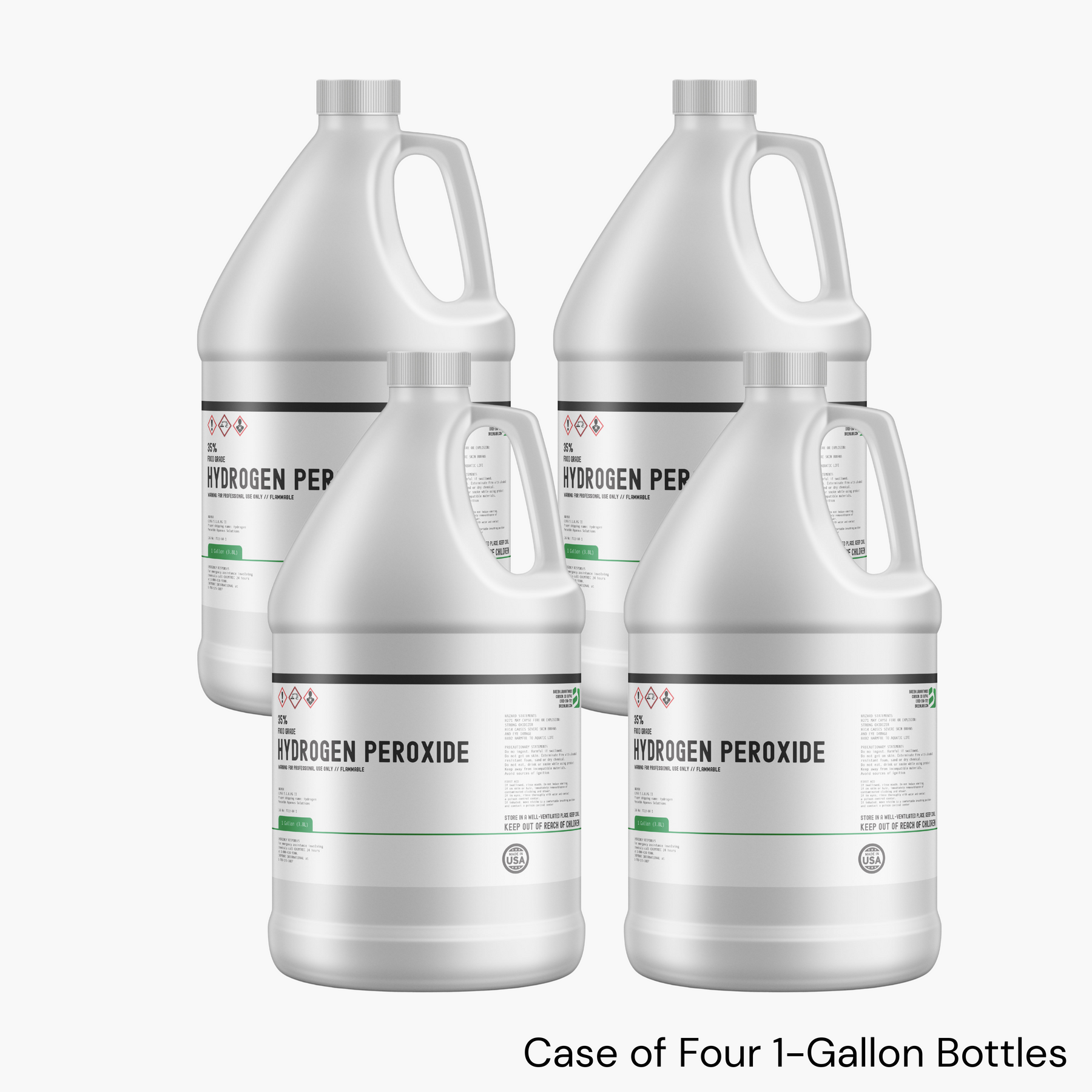 35% Hydrogen Peroxide Food Grade (H2O2) - Case of 4 By 1 Gallons - FRE ...